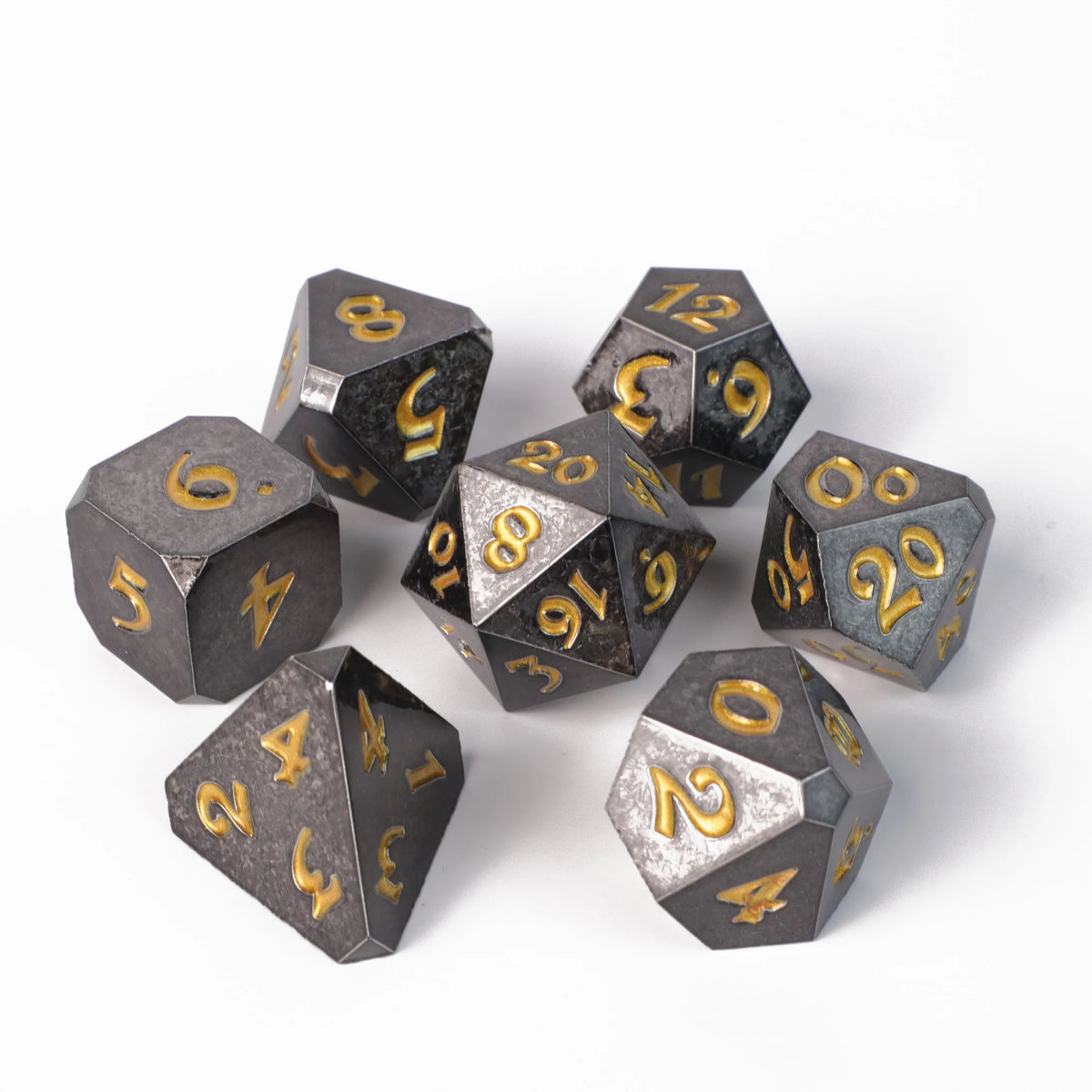 Die Hard Dice: 7pc RPG Set - Shadowlance with Gold – Gongaii Games