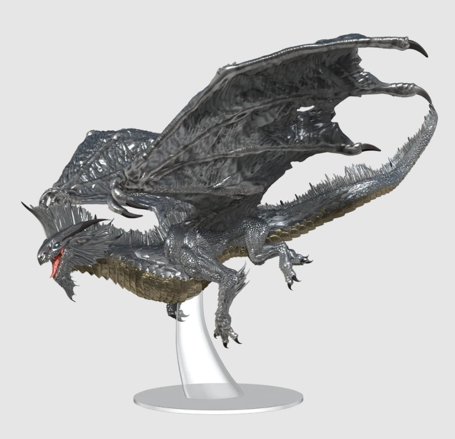 Dungeons & Dragons: Icons of the Realms Adult Silver Dragon – Gongaii Games
