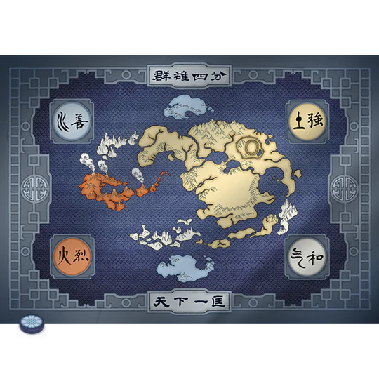 Avatar Legends: The Roleplaying Game Four Nations Cloth Map with White ...